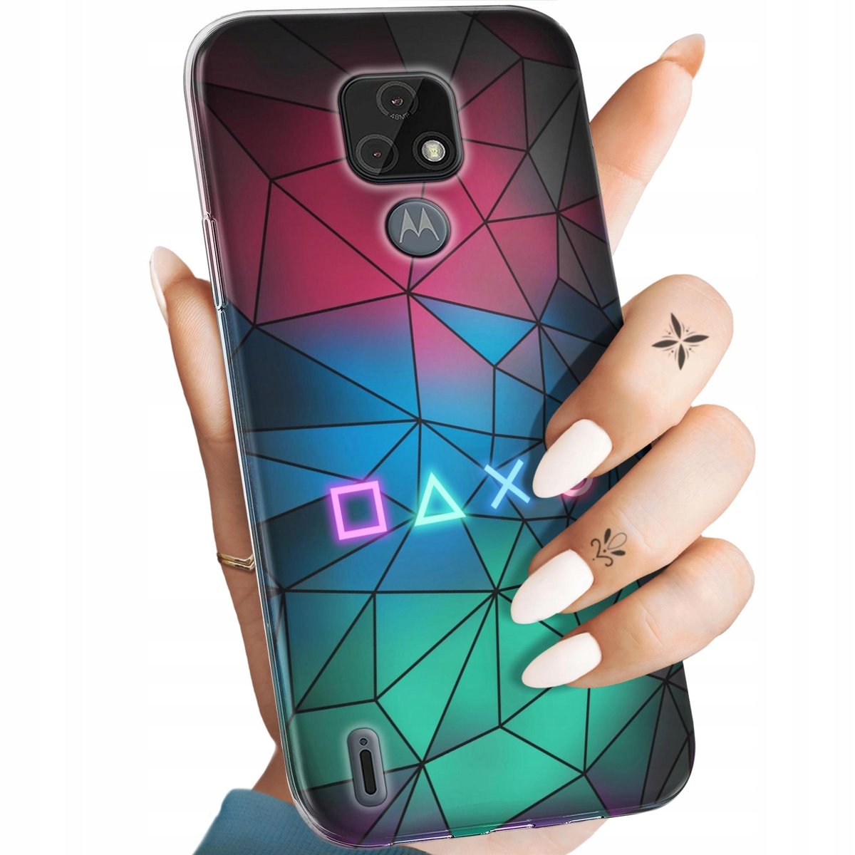 Etui Do Motorola Moto E7 Wzory Dla Gracza Gracz Gamer Game Over Obudowa ...