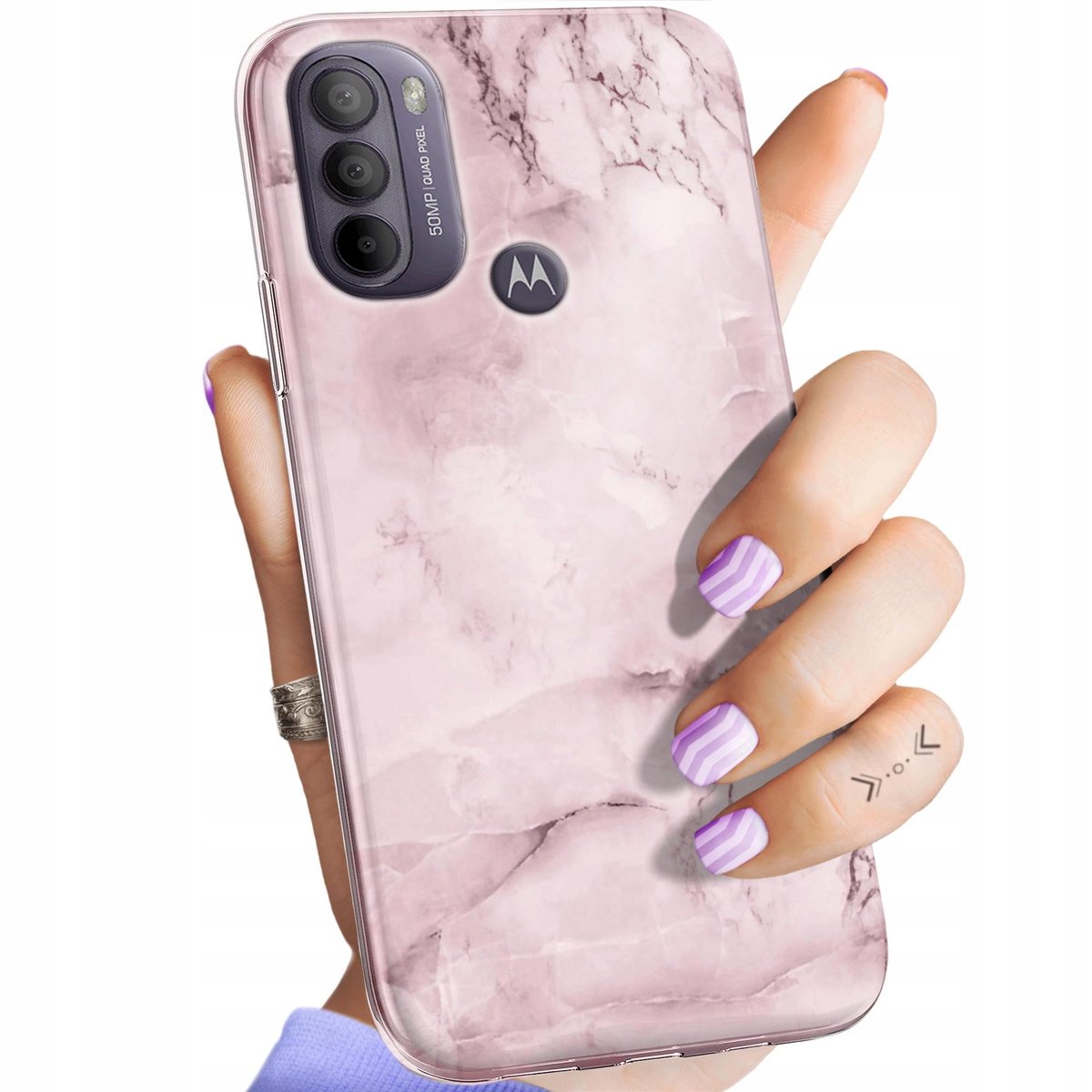 Etui Do Motorola Moto G31 Wzory Różowe Golden Rose Pudrowy Róż Obudowa ...