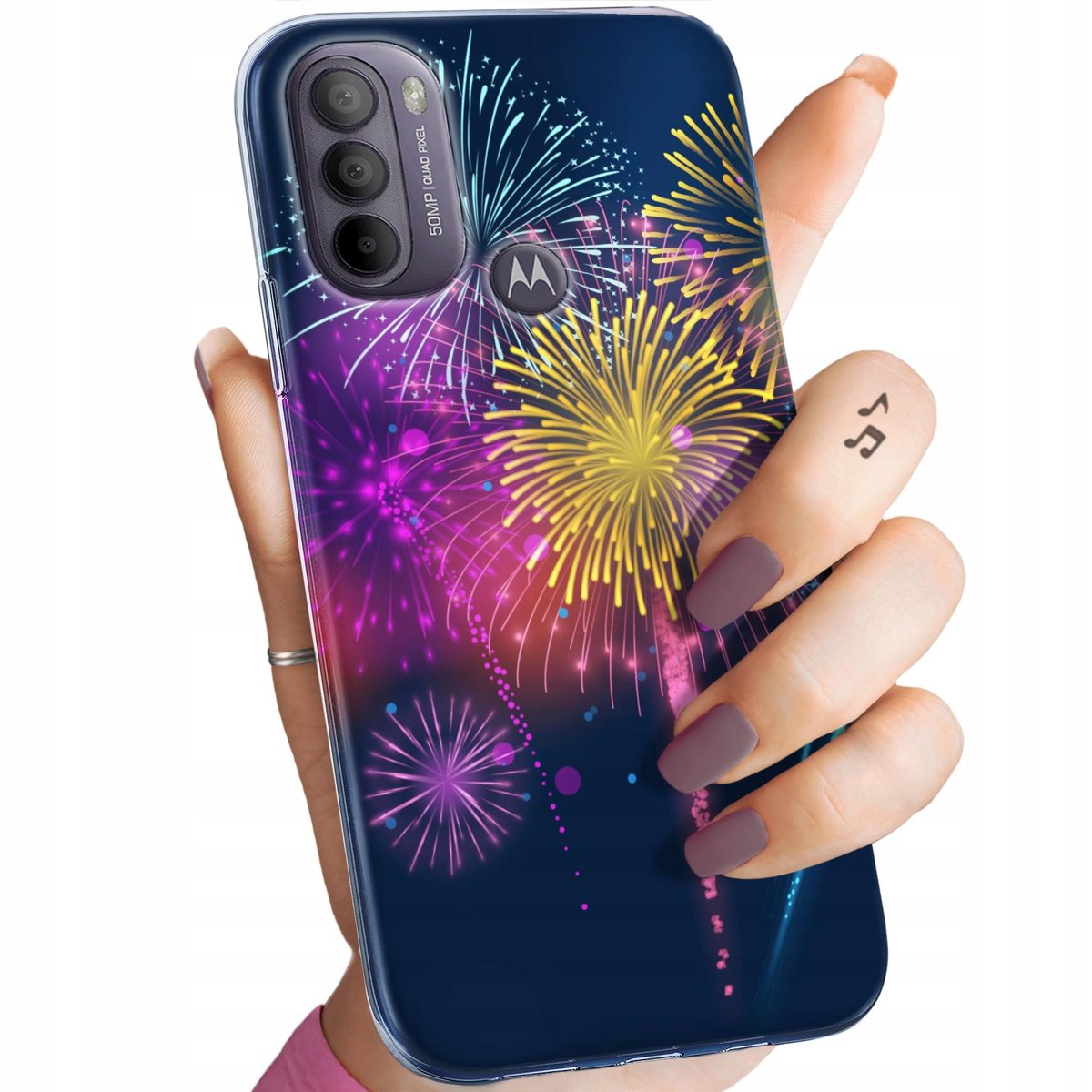 ETUI DO MOTOROLA MOTO G31 WZORY SYLWESTER IMPREZA NOWY ROK OBUDOWA CASE ...