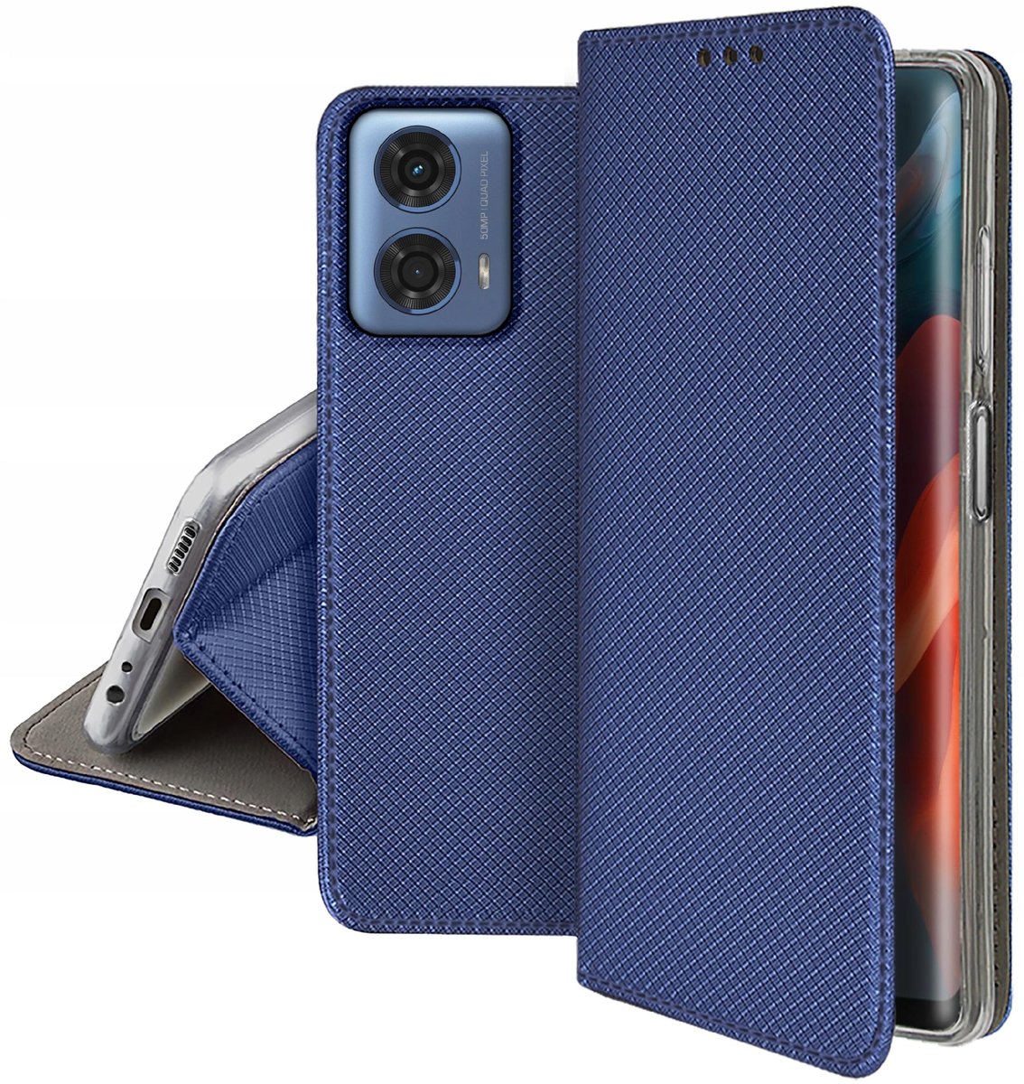 Etui do Motorola Moto G34 5G SMART MAGNET CASE PORTFEL + SZKŁO OCHRONNE ...