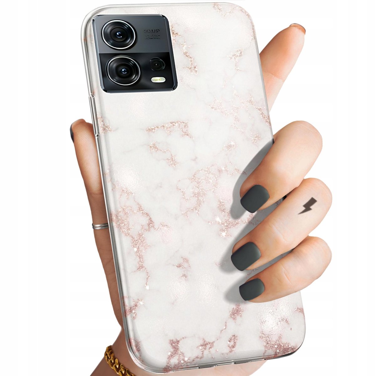 Etui Do Motorola Moto S30 Pro 5G / Edge 30 Fusion Wzory Białe Kamień ...