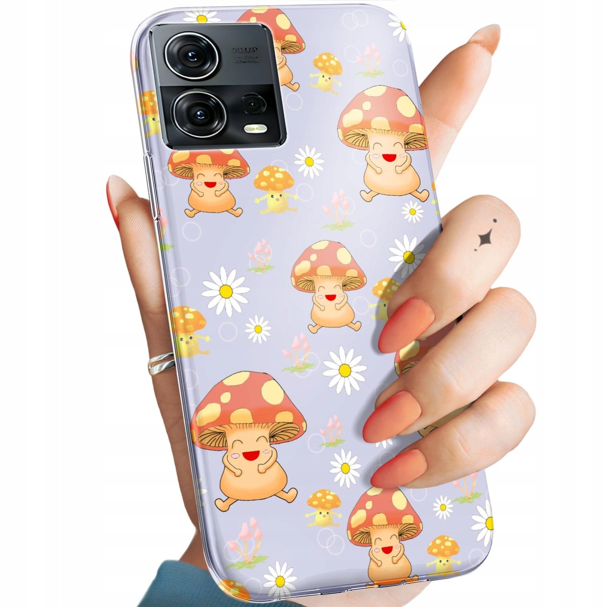 ETUI DO MOTOROLA MOTO S30 PRO 5G / EDGE 30 FUSION WZORY GRZYBY GRZYBKI ...