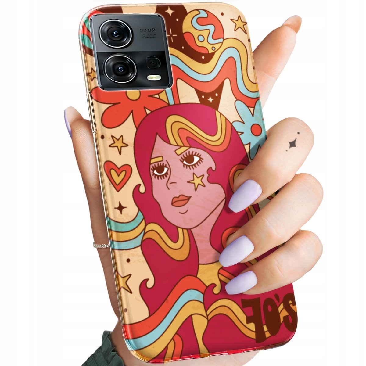 ETUI DO MOTOROLA MOTO S30 PRO 5G / EDGE 30 FUSION WZORY HIPPIE PEACE ...