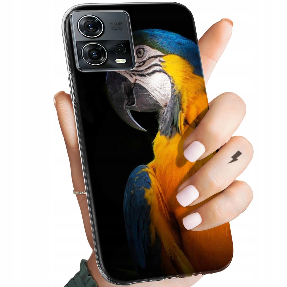 ETUI DO MOTOROLA MOTO S30 PRO 5G / EDGE 30 FUSION WZORY PAPUGA PAPUŻKA ...