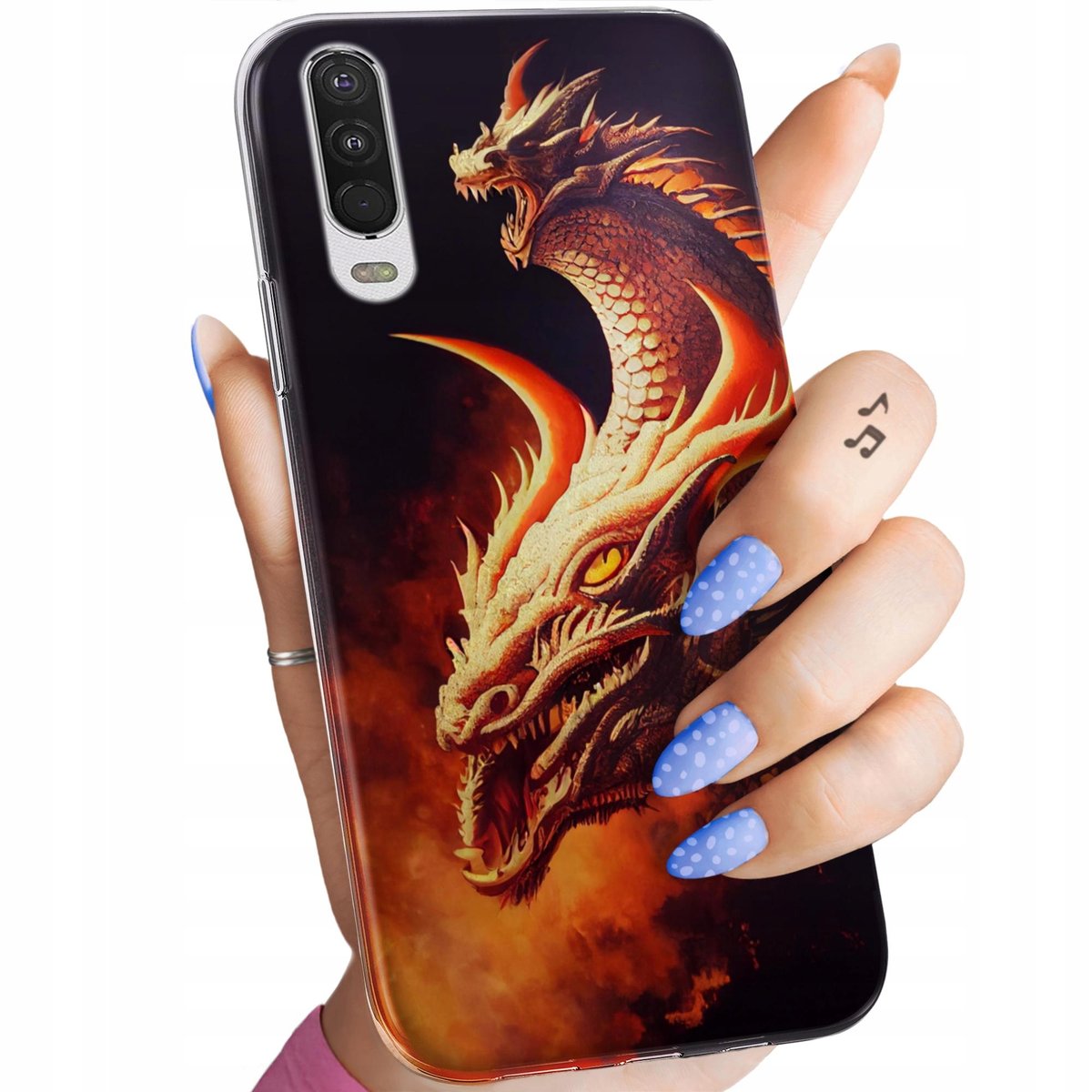 Etui Do Motorola One Action / P40 Power Wzory Smoki Dragon Taniec ...