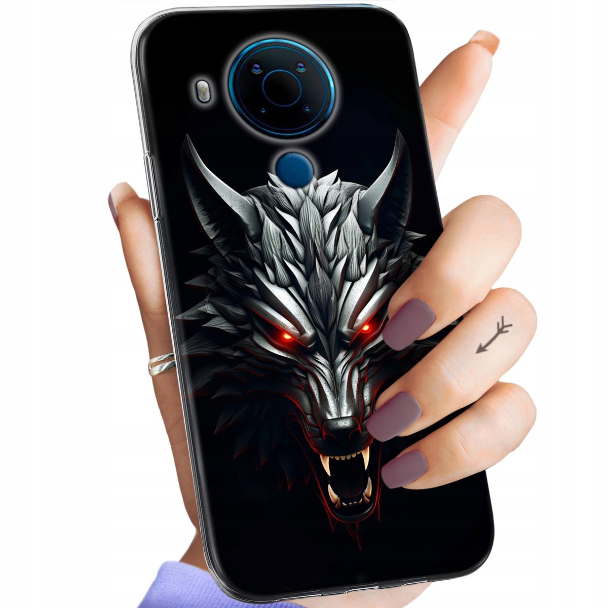 Etui Do Nokia 5.4 Wzory Wiedźmin Witcher Biały Wilk Dziki Gon Obudowa ...