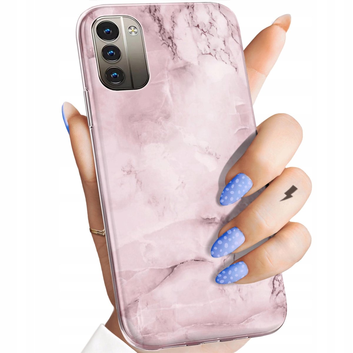 Etui Do Nokia G11 4G / G21 4G Wzory Różowe Golden Rose Pudrowy Róż ...