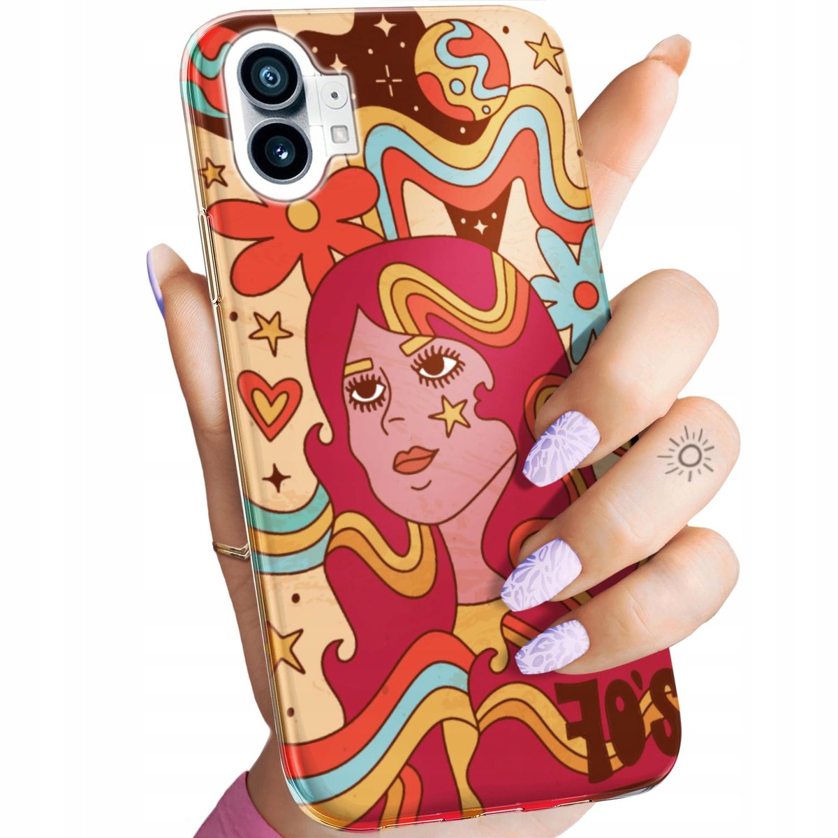 ETUI DO NOTHING PHONE 1 WZORY HIPPIE PEACE HIPPISI OBUDOWA POKROWIEC ...