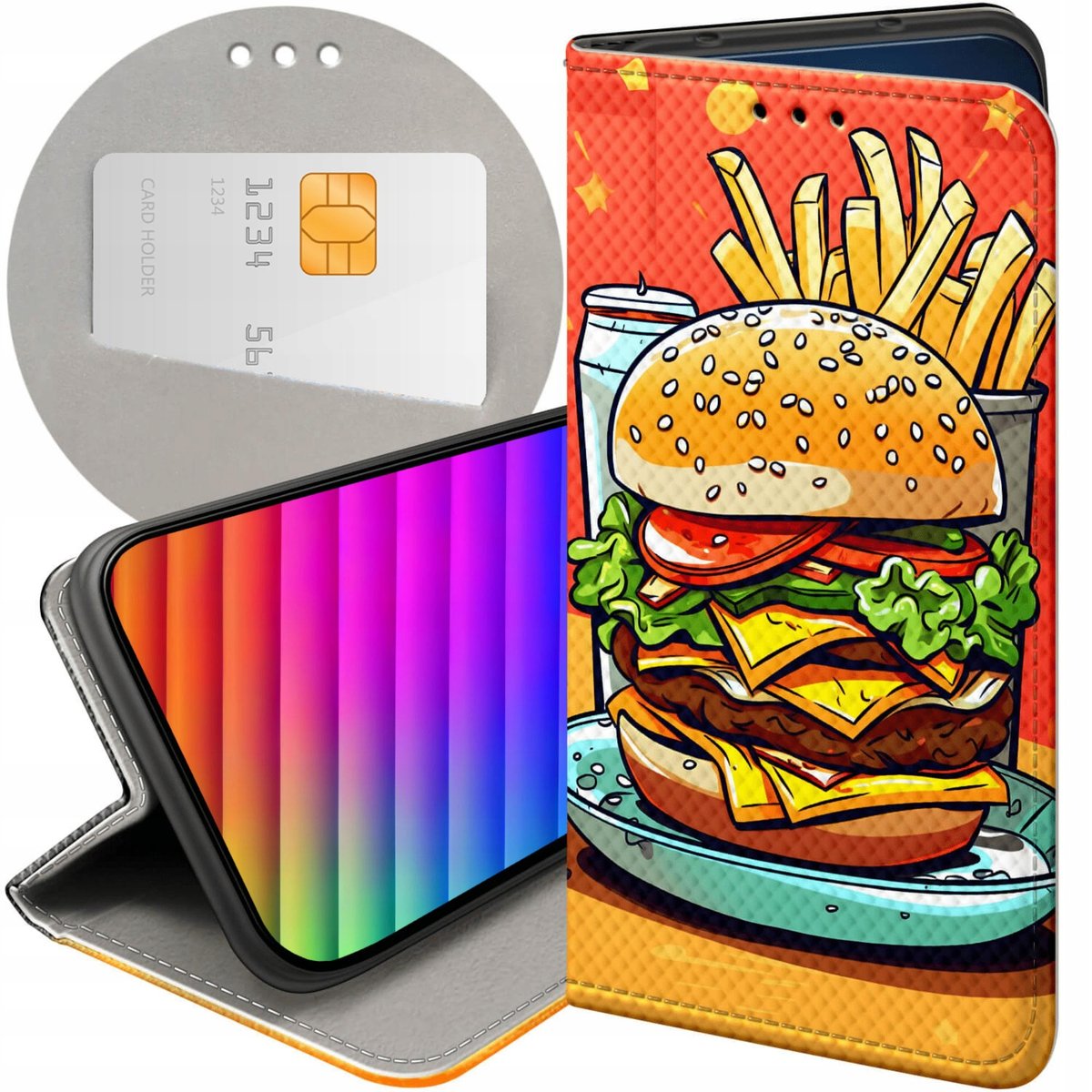 ETUI DO ONEPLUS NORD 2T 5G WZORY HAMBURGER BURGERY FAST-FOOD JEDZENIE ...