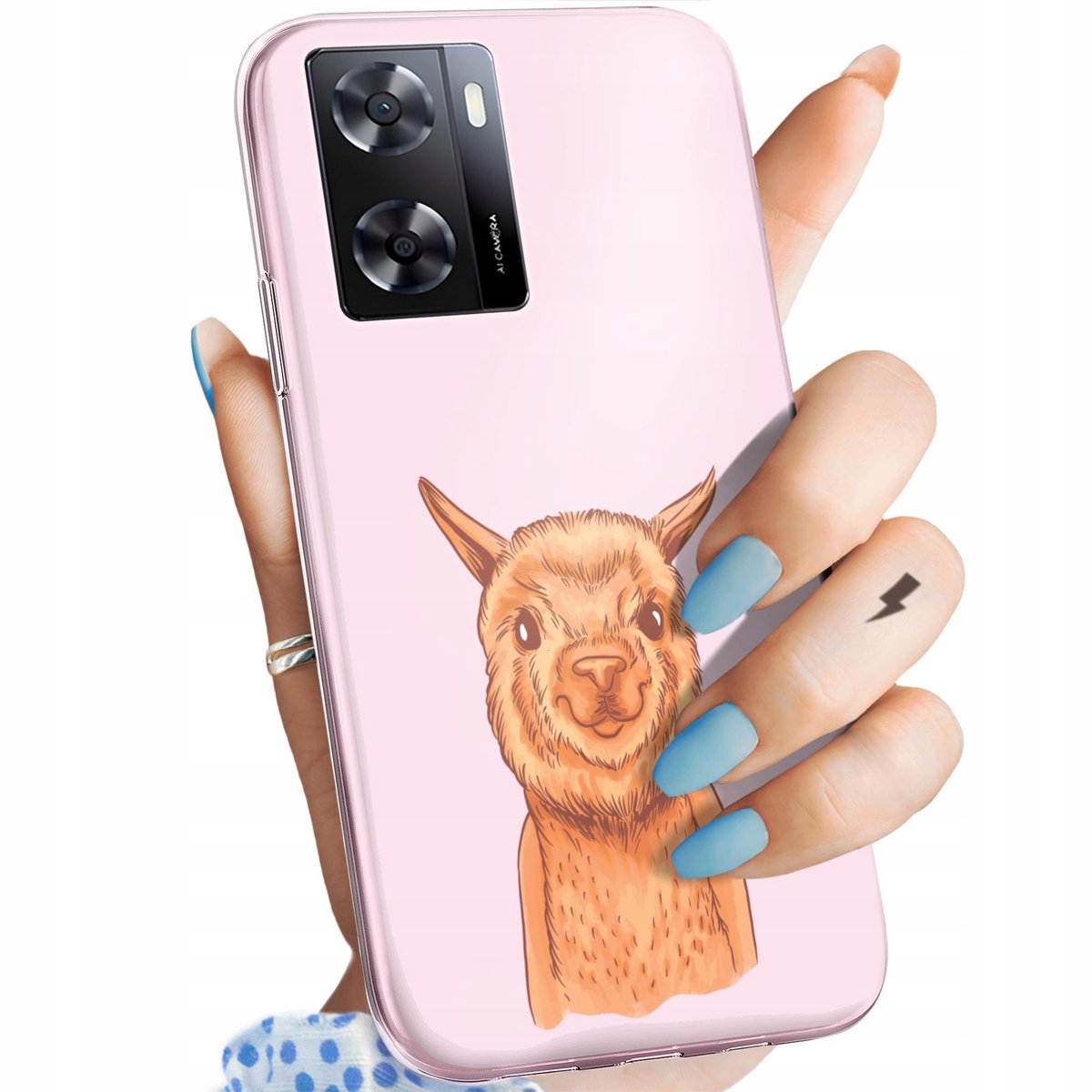 ETUI DO OPPO A57 2022 WZORY LAMA ALPAKA ANDY OBUDOWA POKROWIEC CASE ...