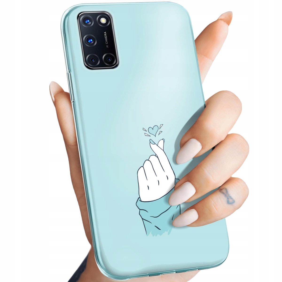 Etui Do Oppo A72 Wzory Niebieskie Blue Blau Obudowa Pokrowiec Case ...
