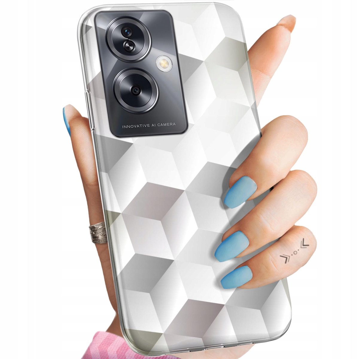 ETUI DO OPPO A79 5G WZORY 3D GEOMETRYCZNE ILUZJA OBUDOWA POKROWIEC CASE ...