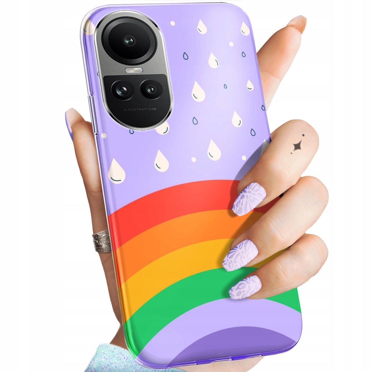 Etui Do Oppo Reno 10 5G / 10 Pro 5G Wzory Tęcza Rainbow Obudowa ...