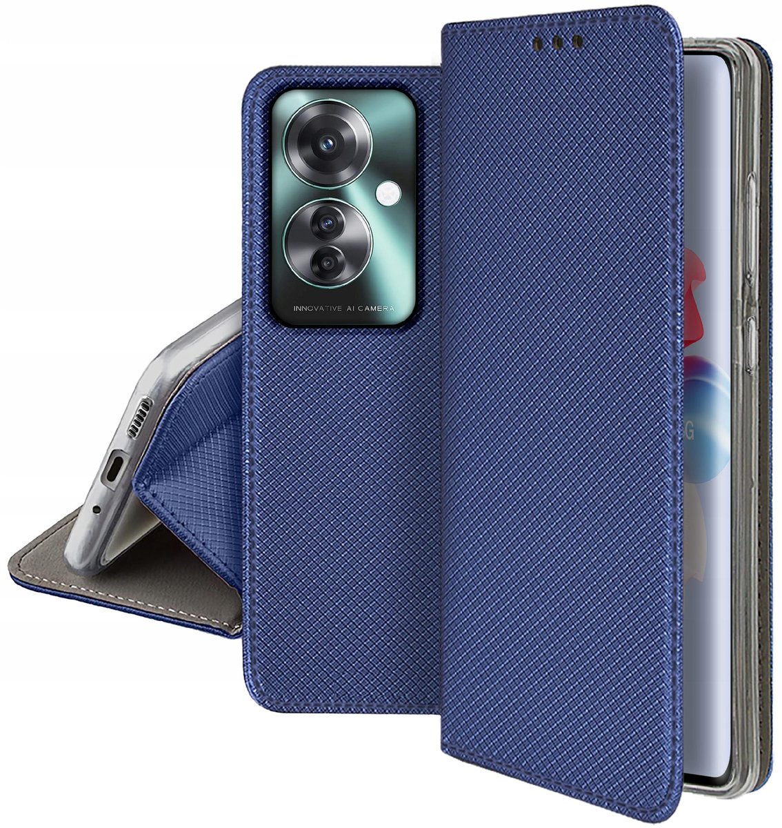 Etui do Oppo Reno 11F 5G SMART MAGNET CASE PORTFEL + SZKŁO OCHRONNE 9H ...
