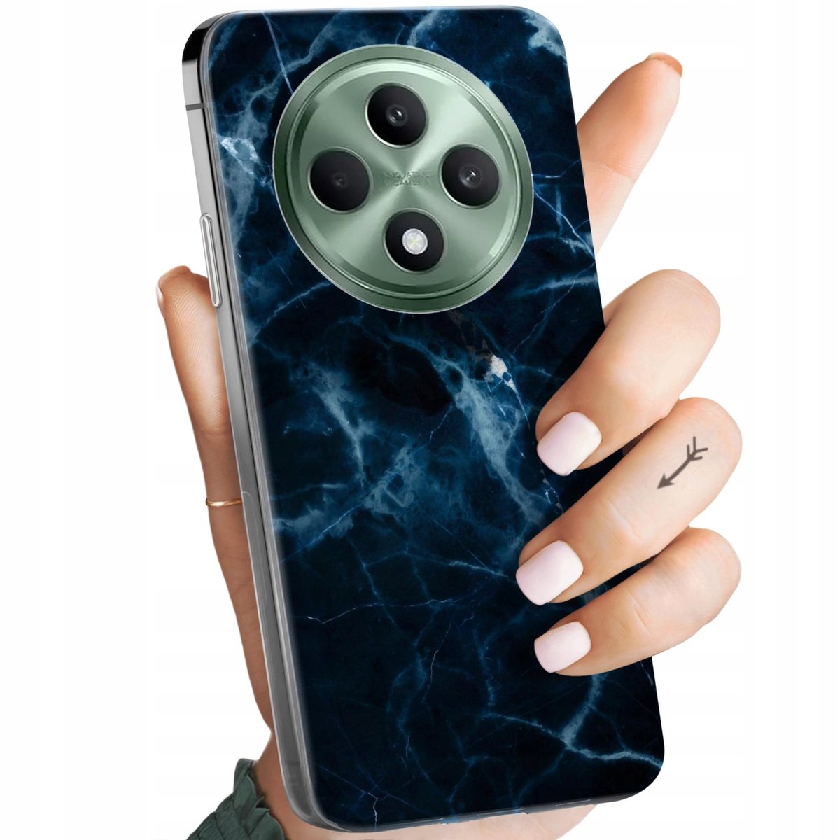 Etui Do Oppo Reno 12F 5G (Global) / 12Fs 5G Wzory Granatowe Obudowa ...