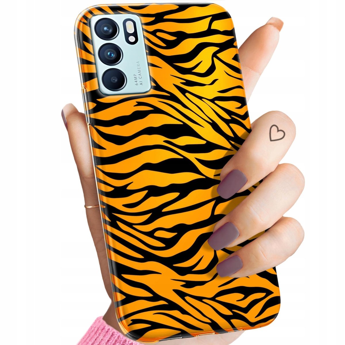 ETUI DO OPPO RENO 6 5G WZORY TYGRYS TYGRYESK TIGER OBUDOWA POKROWIEC ...