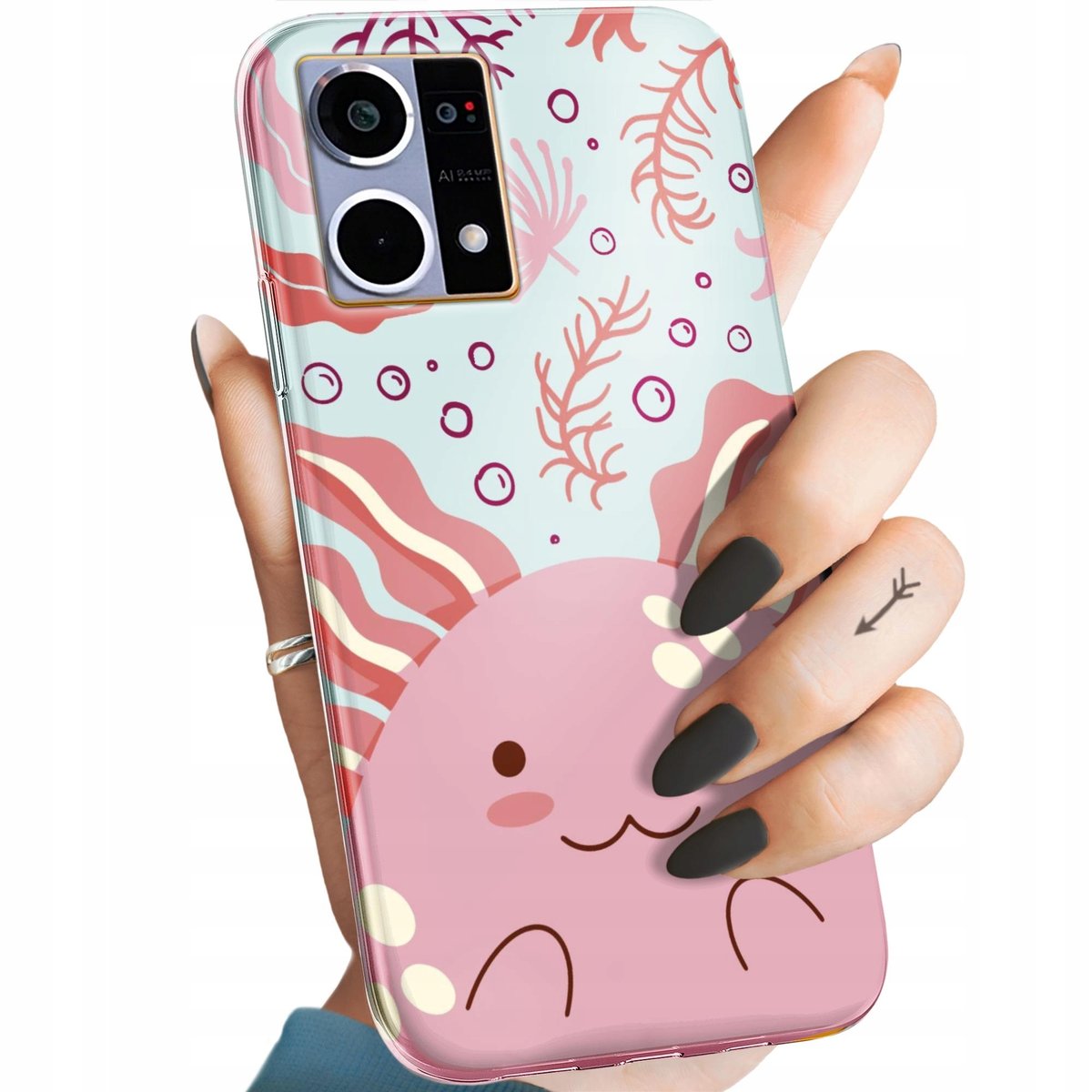 Etui Do Oppo Reno 7 4G Wzory Axolotl Aksolotl Z Aksolotlem Obudowa Case ...