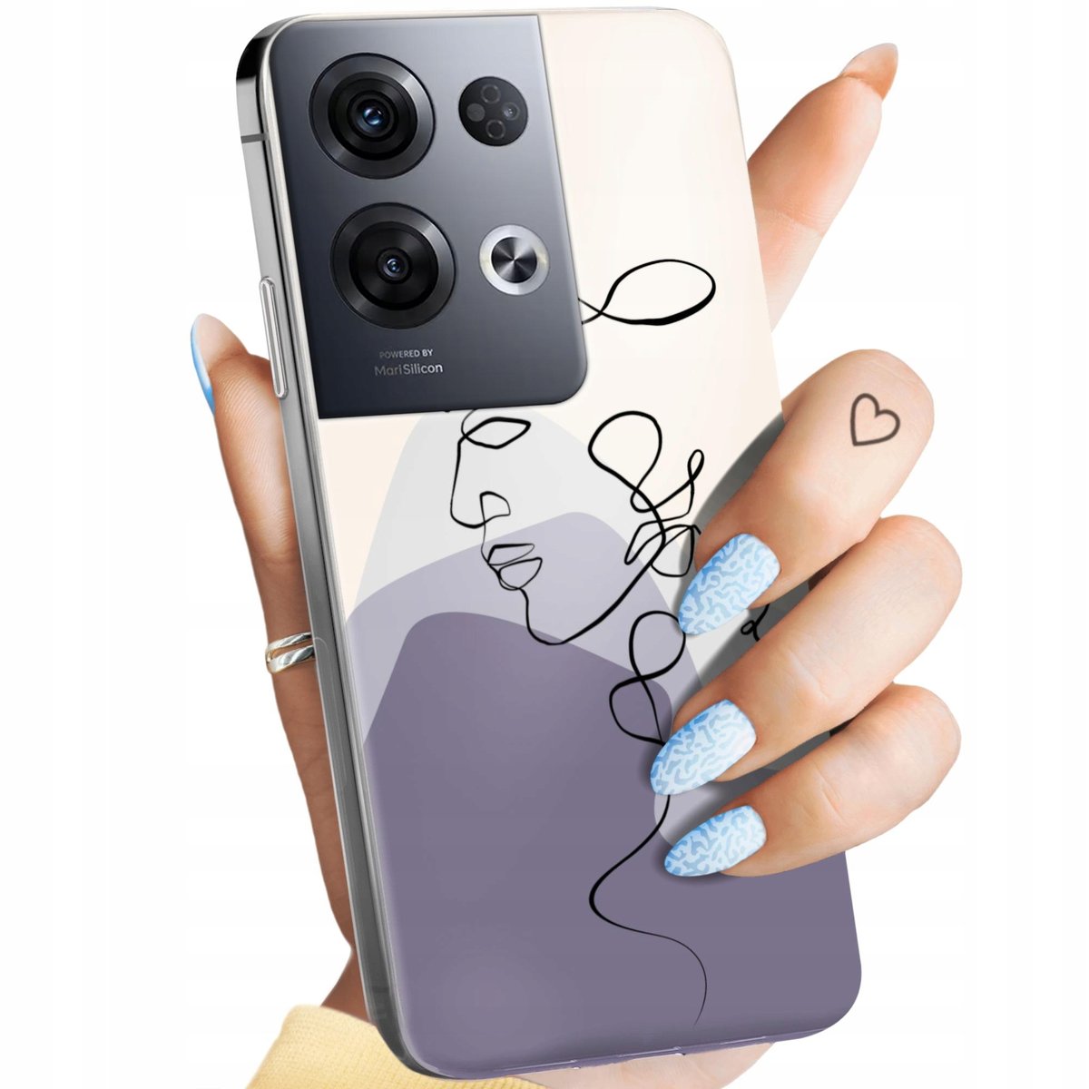 Etui Do Oppo Reno 8 Pro 5G Wzory Continuous Line-Art Kreska Linie ...