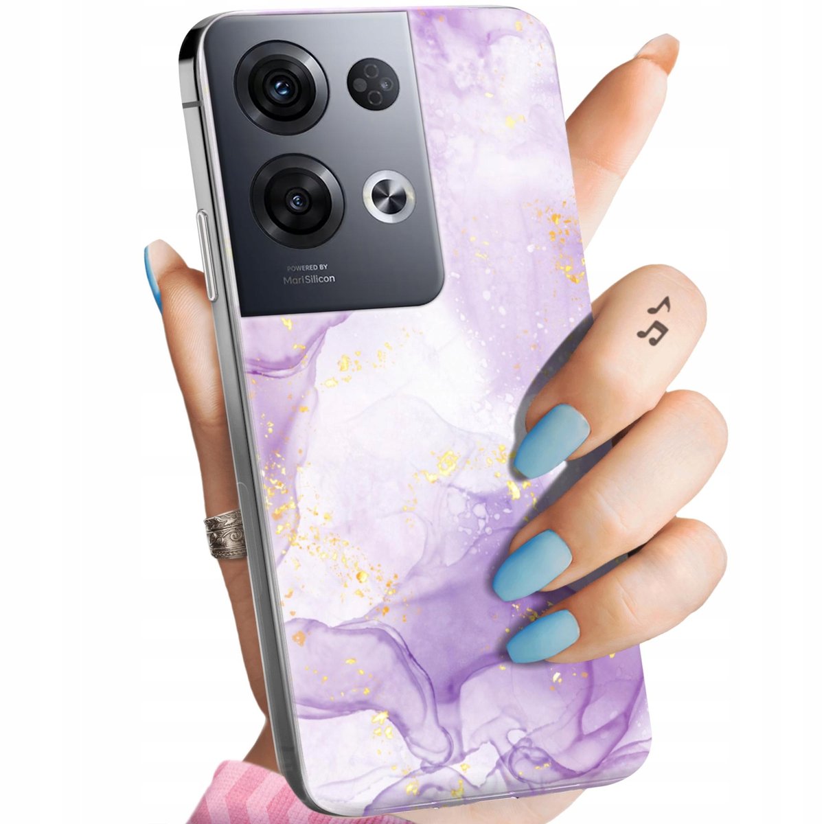 Etui Do Oppo Reno 8 Pro 5G Wzory Fioletowe Fiolet Kształty Obudowa Case ...