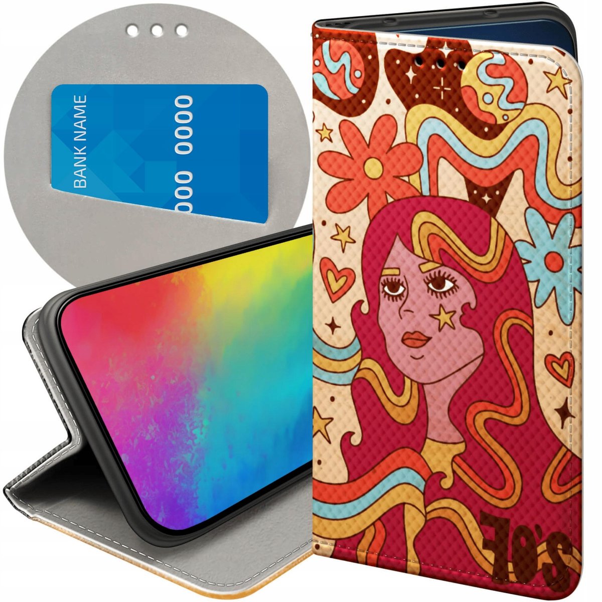 ETUI DO POCO M4 PRO 5G / REDMI NOTE 11T 5G WZORY HIPPIE PEACE HIPPISI ...