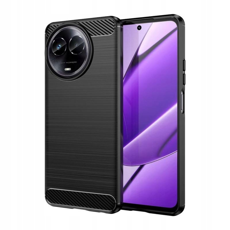 Etui do Realme 11 5G RMX3780 Bumper Carbon Lux czarne Obudowa Pokrowiec ...