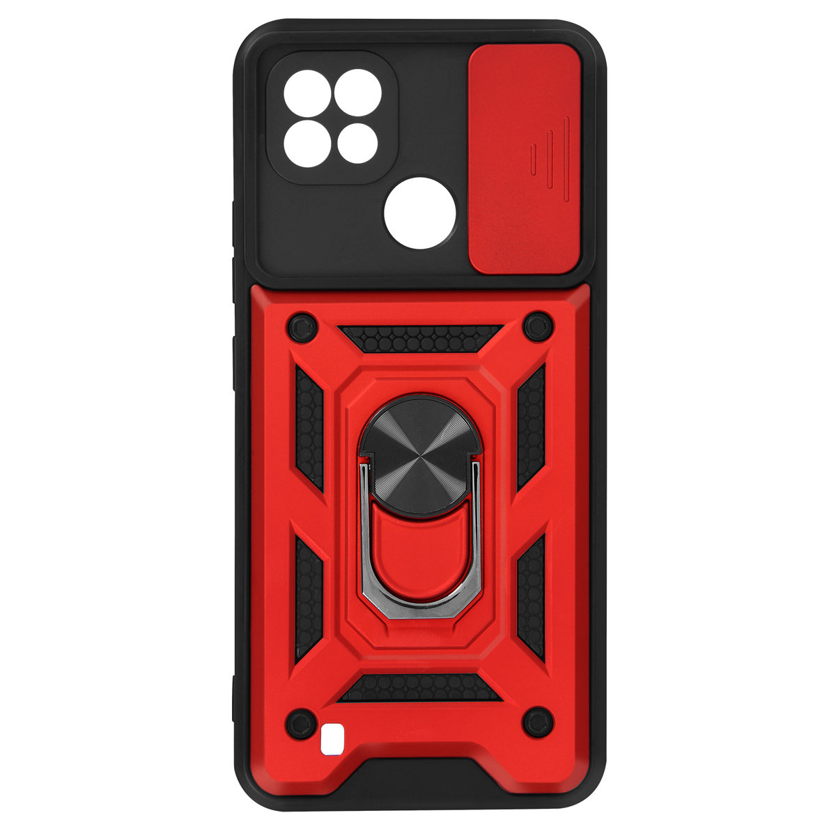 Etui do Realme C21 / C11 2021 z osłoną kamery i wspornikiem pierścienia ...