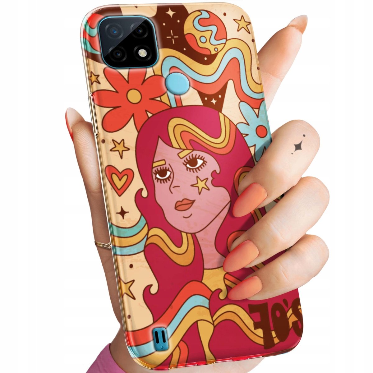 ETUI DO REALME C21 WZORY HIPPIE PEACE HIPPISI OBUDOWA POKROWIEC CASE ...