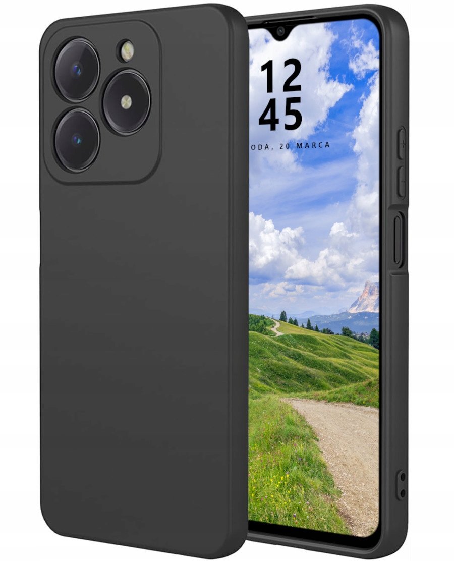 Etui do Realme C61 C63 4G SILICONE MAT BLACK CASE Z OCHRONA APARATÓW ...