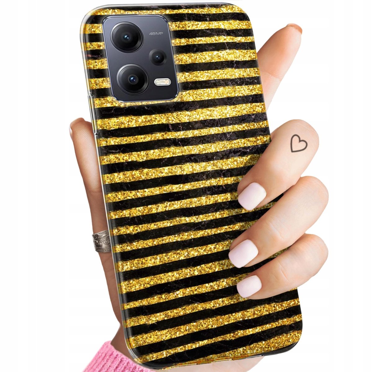 ETUI DO REDMI NOTE 12 5G / POCO X5 WZORY ZŁOTO GOLD RICH OBUDOWA ...