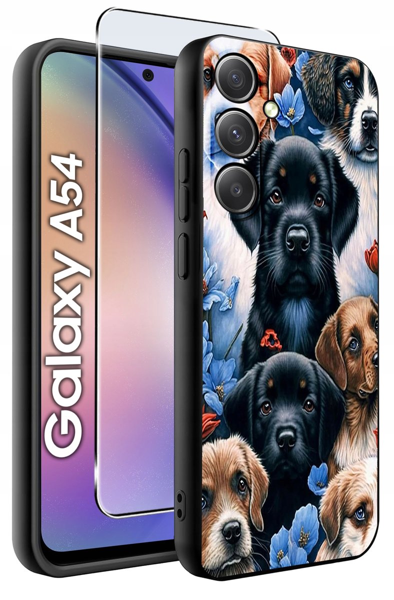 ETUI do Samsung A54 5G WZORY | SILIKONOWE MATT CASE + SZKŁO 9H ...