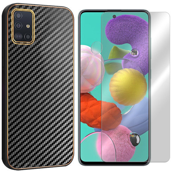 Etui Do Samsung Galaxy A51 Leather Carbon + Szkło - VegaCom | Sklep EMPIK.COM