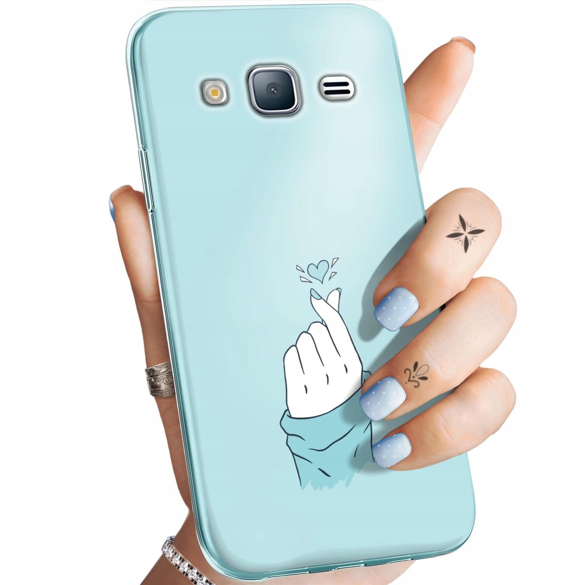 Etui Do Samsung Galaxy J3 2016 Wzory Niebieskie Blue Blau Obudowa ...