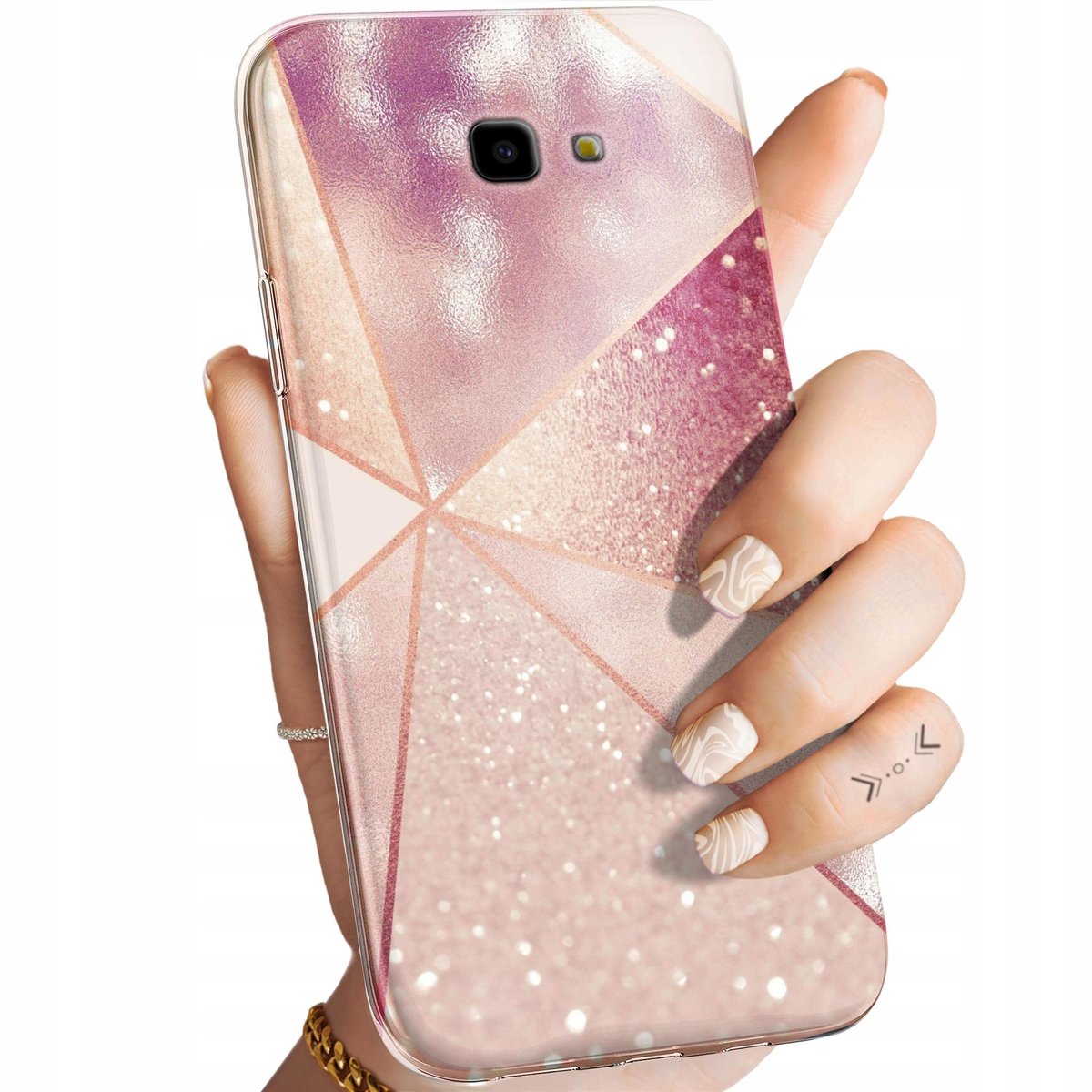 Etui Do Samsung Galaxy J4 Plus 2018 Wzory Różowe Złoto Róż Obudowa Case ...