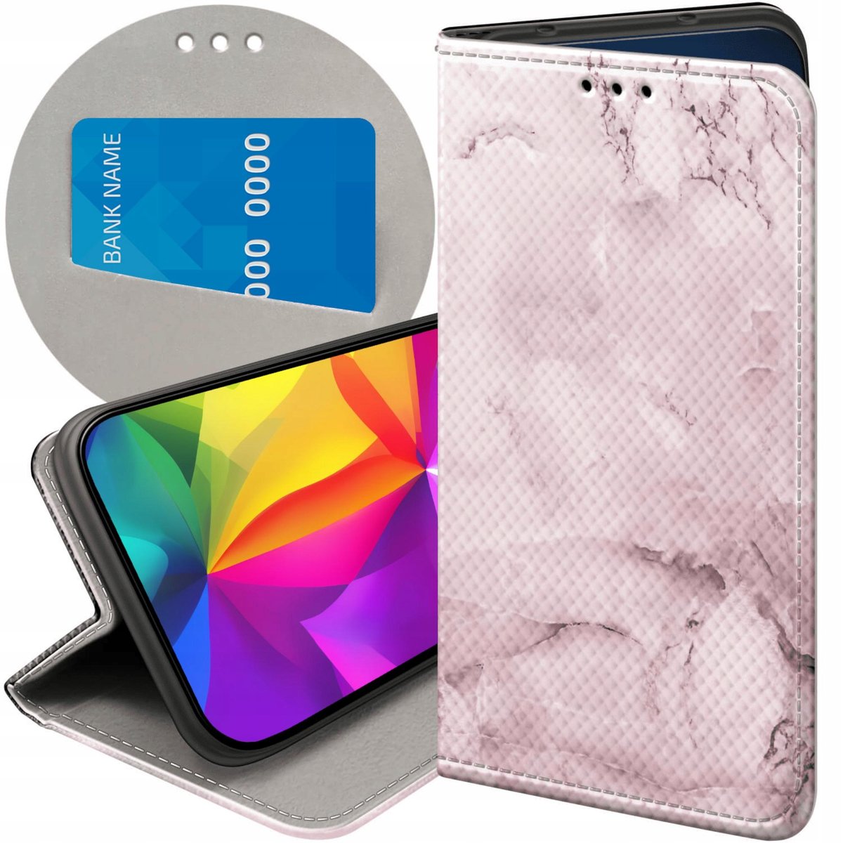 ETUI DO SAMSUNG GALAXY J4 PLUS WZORY RÓŻOWE GOLDEN ROSE PUDROWY RÓŻ ...