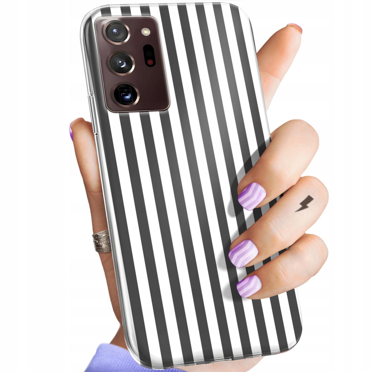 ETUI DO SAMSUNG GALAXY NOTE 20 PLUS WZORY PASKI LINIE FALE OBUDOWA CASE ...