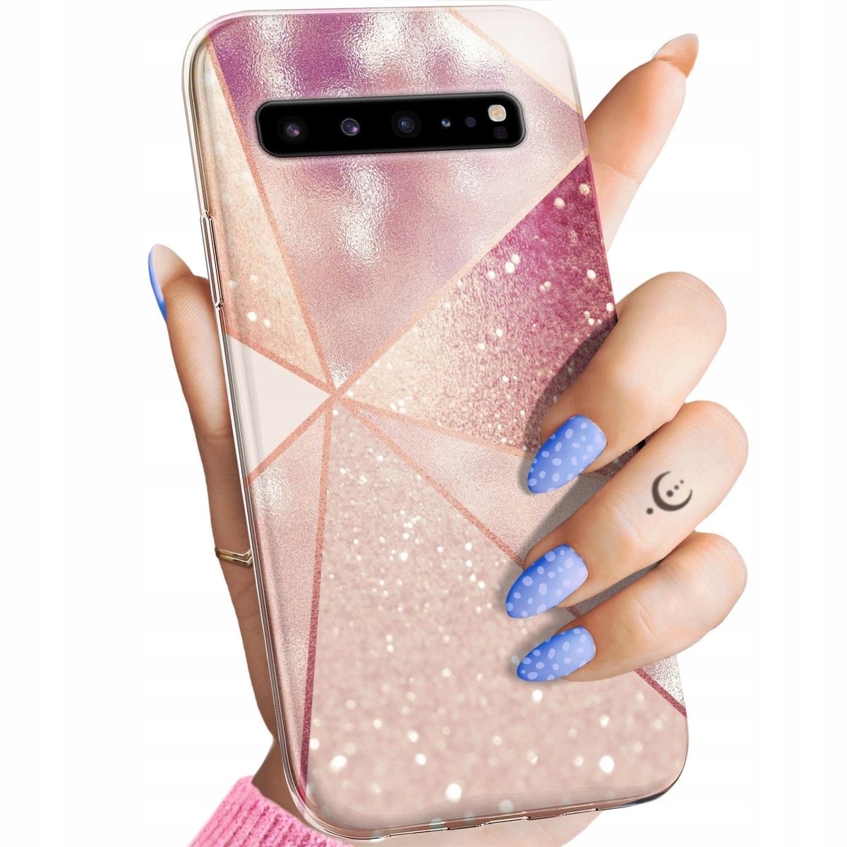 Etui Do Samsung Galaxy S10 5G Wzory Różowe Złoto Róż Obudowa Pokrowiec ...