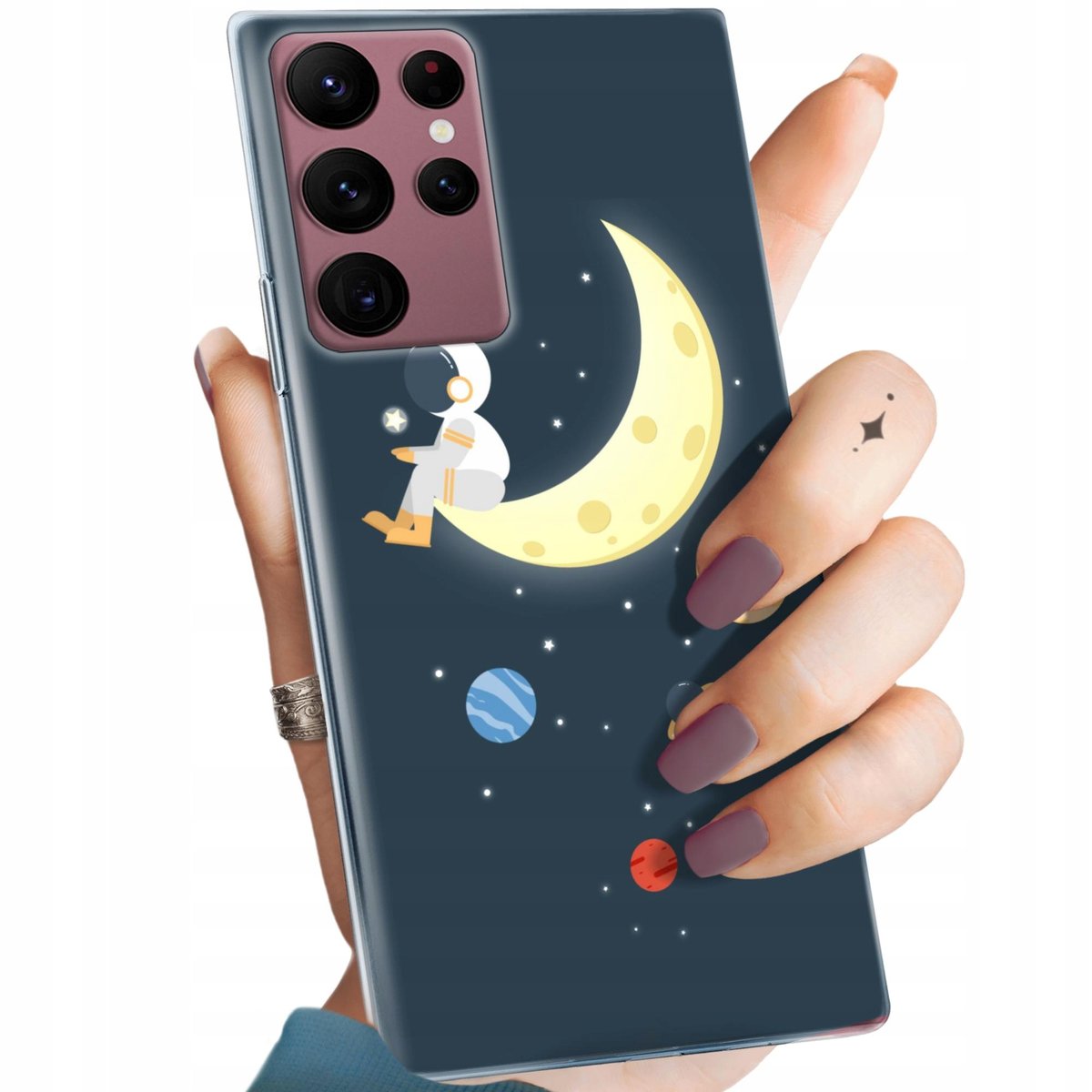 Etui Do Samsung Galaxy S22 Ultra Wzory Księżyc Gwiazdy Kosmos Planety Case - Samsung Electronics ...