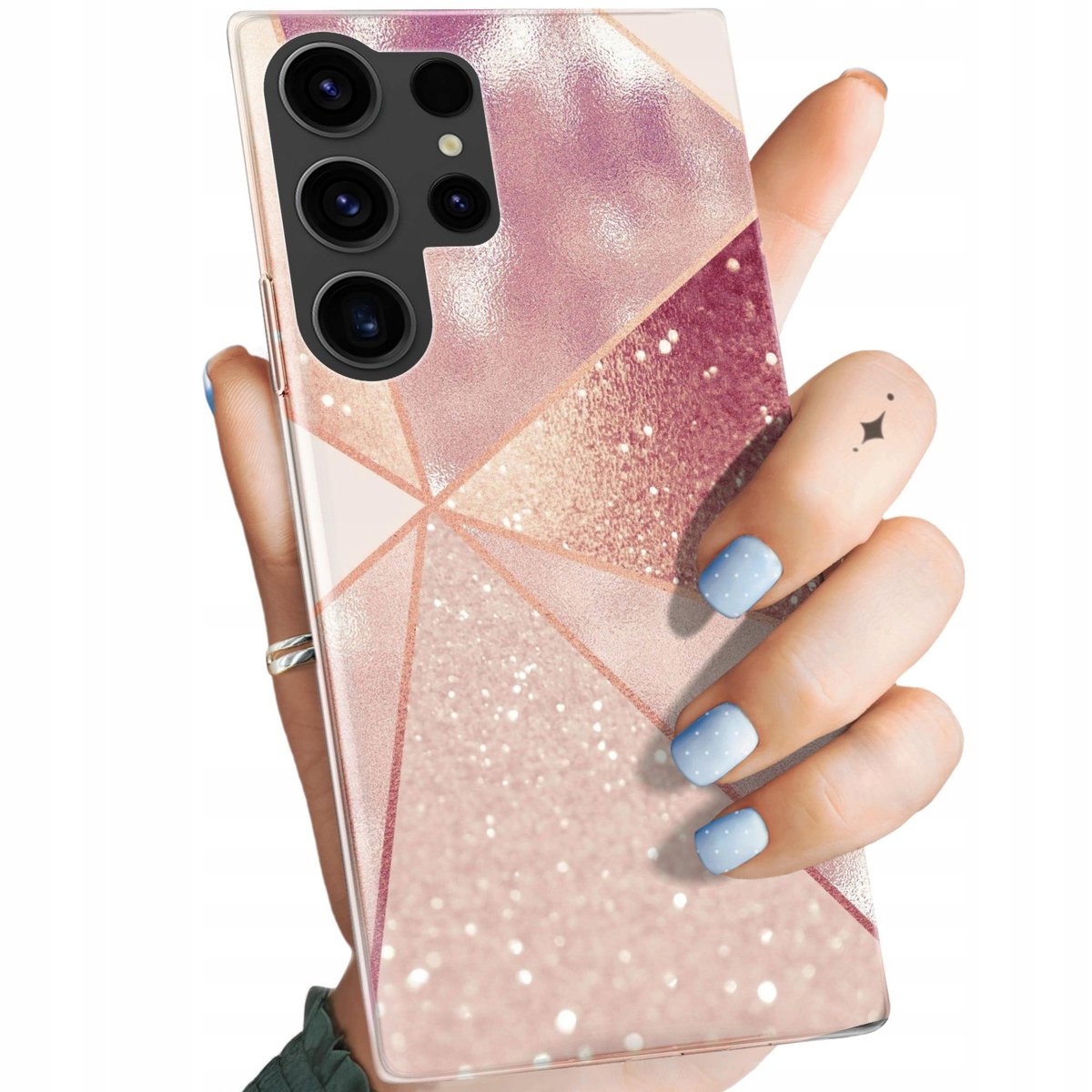 Etui Do Samsung Galaxy S23 Ultra Wzory Różowe Złoto Róż Obudowa ...