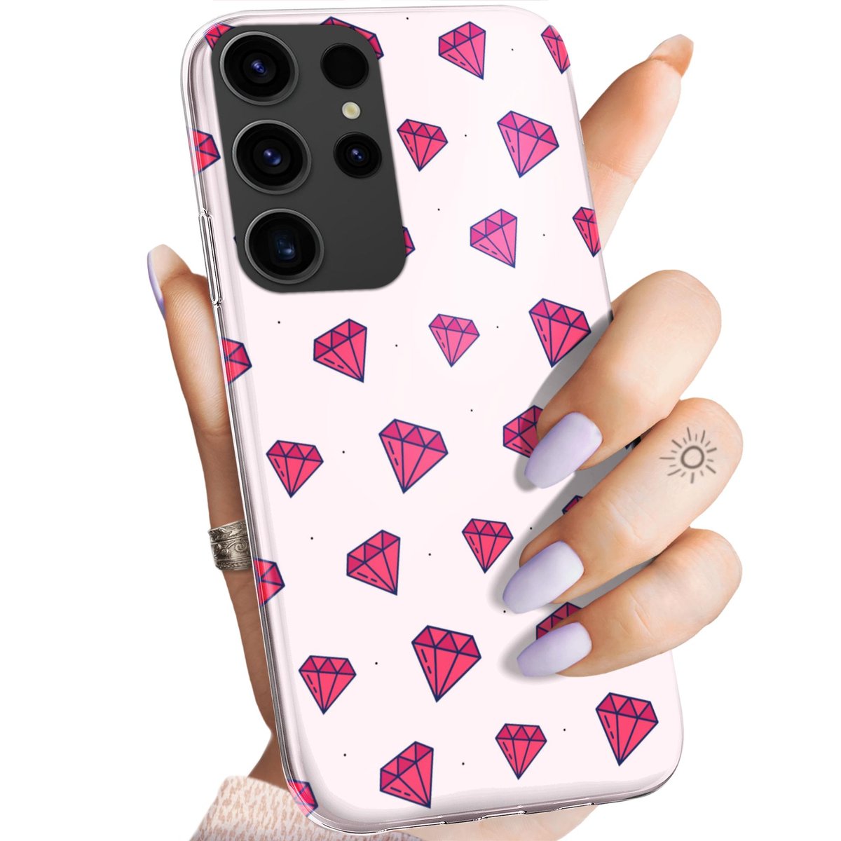 ETUI DO SAMSUNG GALAXY S24 ULTRA WZORY CYRKONIE DIAMENTY KRYSZTAŁY ...