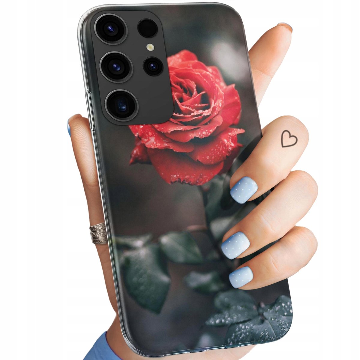 ETUI DO SAMSUNG GALAXY S24 ULTRA WZORY RÓŻA Z RÓŻĄ ROSE OBUDOWA ...