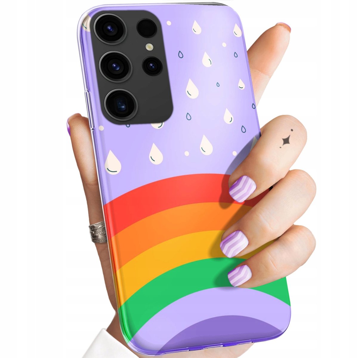 Etui Do Samsung Galaxy S24 Ultra Wzory Tęcza Rainbow Obudowa Pokrowiec ...