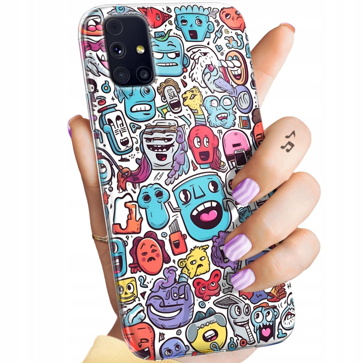 Etui Do Samsung M31S Wzory Doodle Zwierzęta Potwory Rysunki Obudowa ...