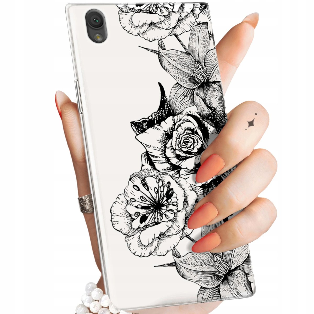 Etui Do Sony Xperia L1 Wzory Beżowe Kremowe Ecru Obudowa Pokrowiec Case ...
