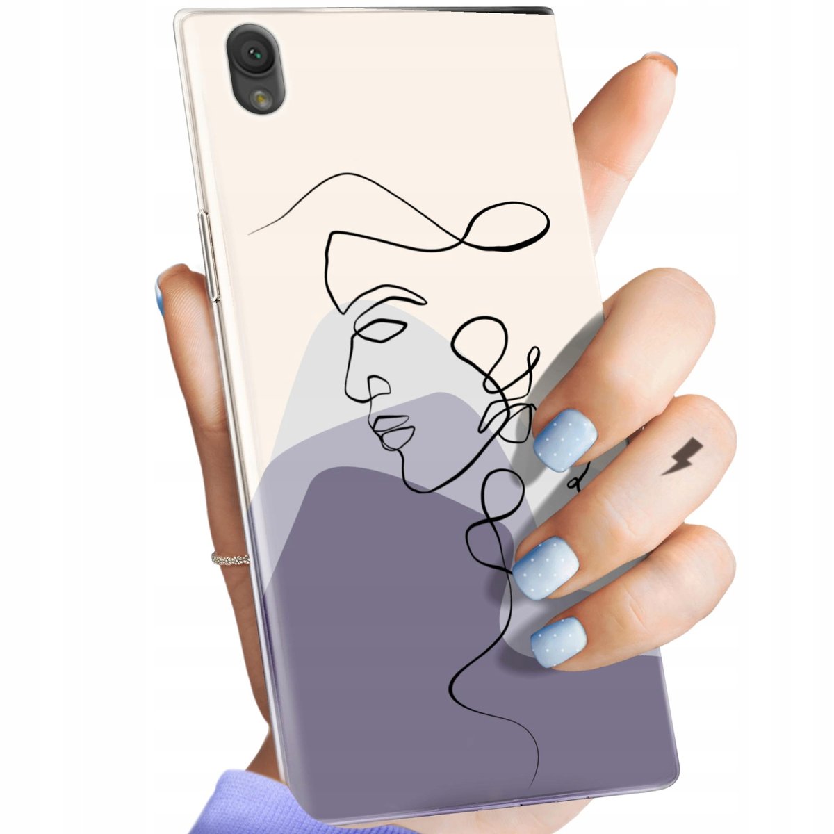 Etui Do Sony Xperia L1 Wzory Continuous Line-Art Kreska Linie Obudowa ...