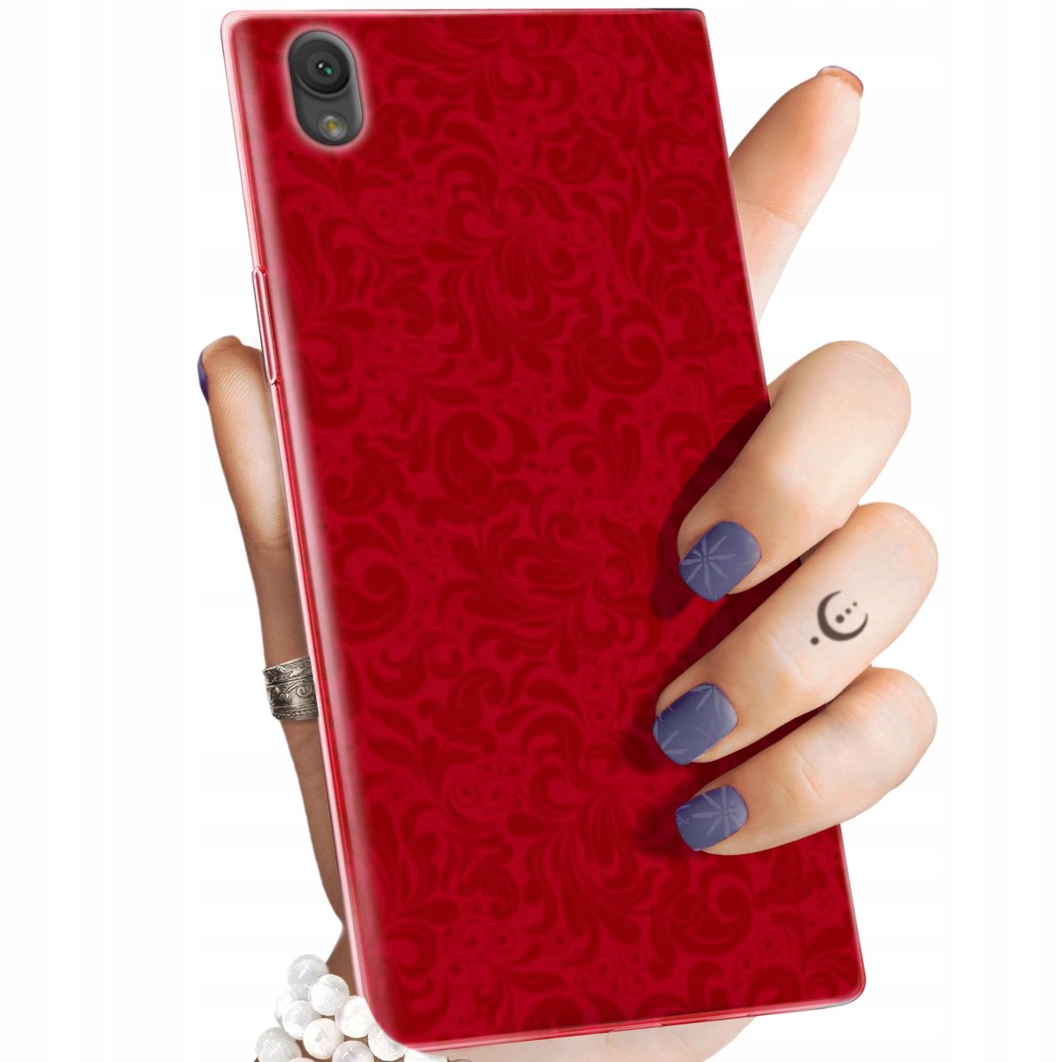 Etui Do Sony Xperia L1 Wzory Czerwone Serca Róże Obudowa Pokrowiec Case ...