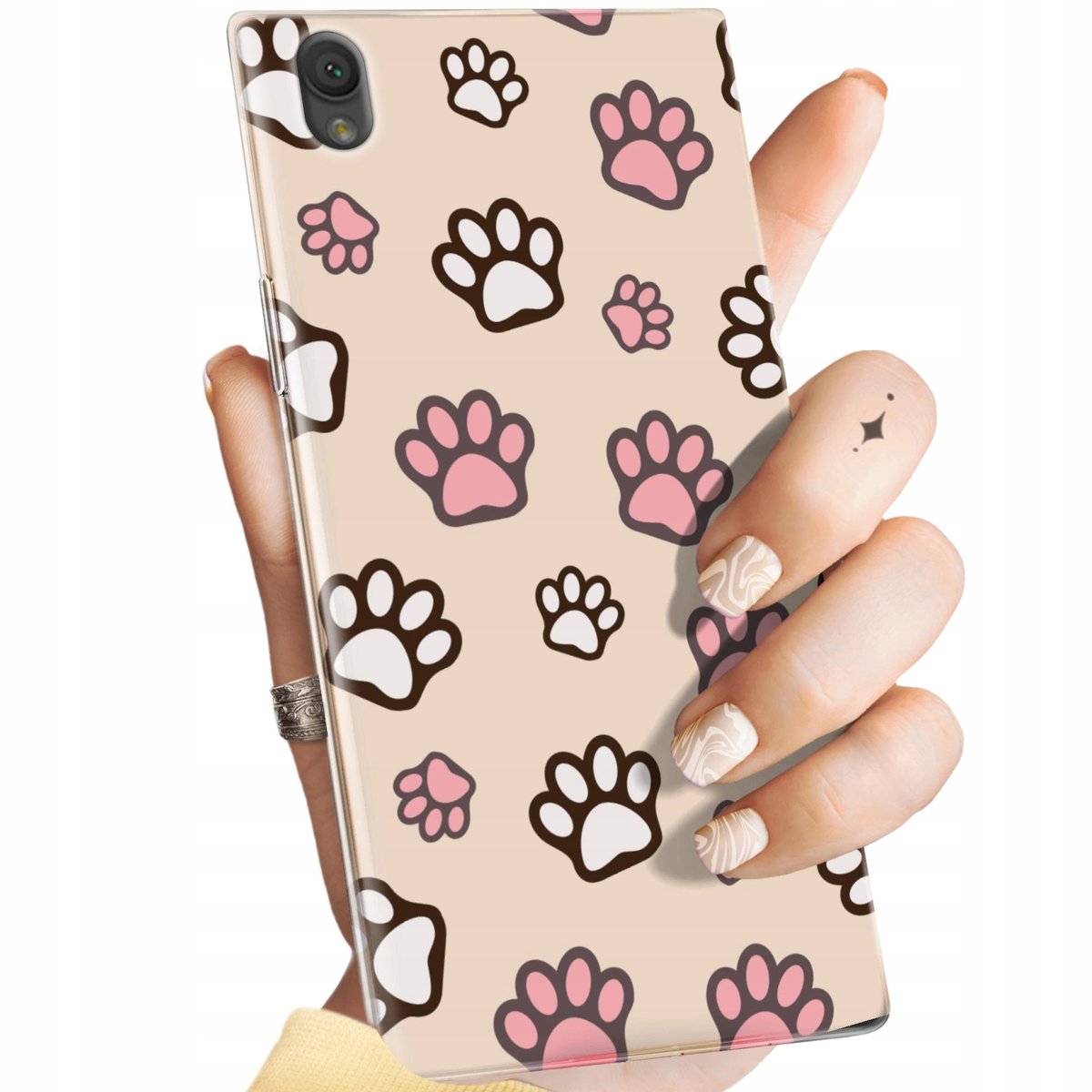Etui Do Sony Xperia L1 Wzory Łapki Ślady Łapa Stopa Obudowa Pokrowiec ...