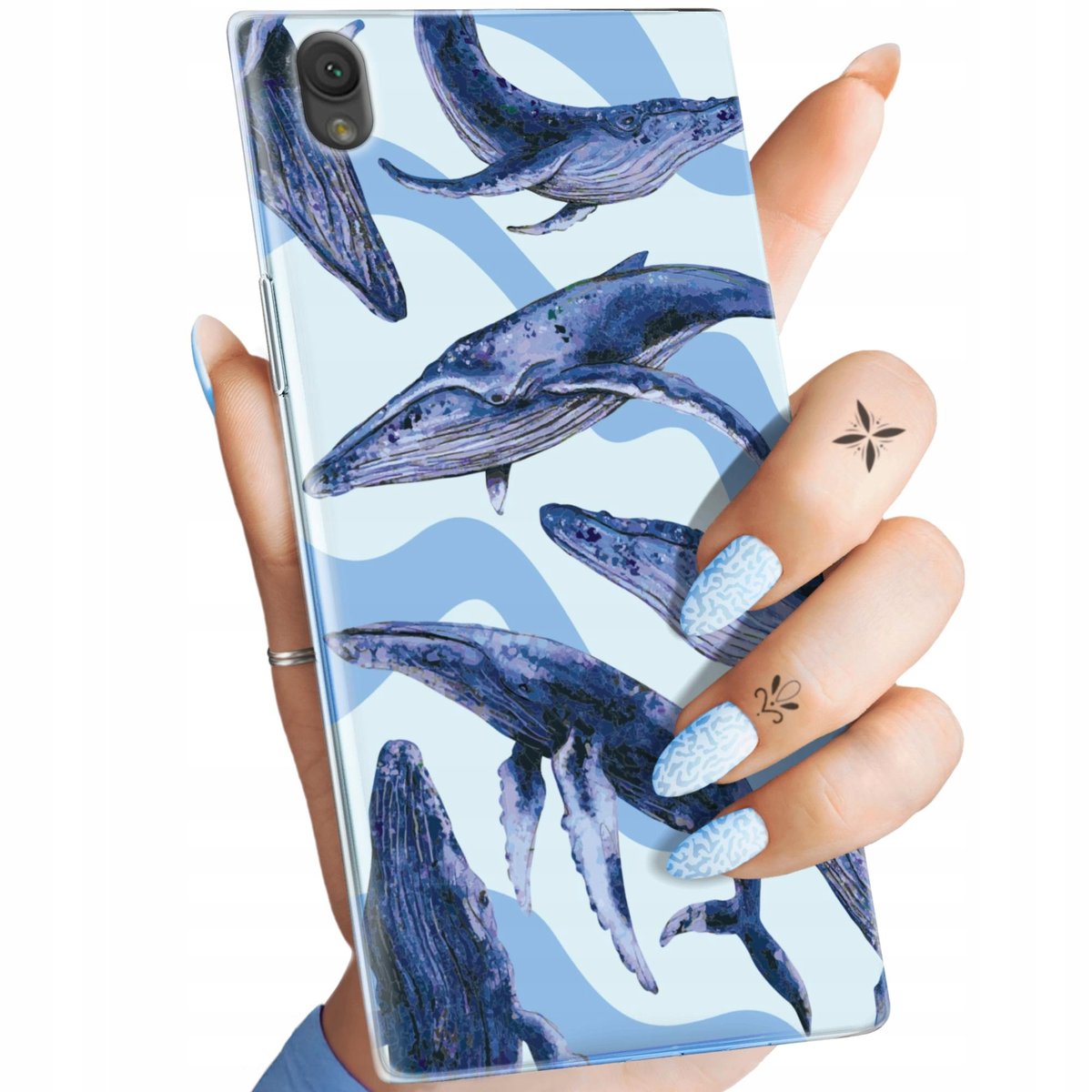ETUI DO SONY XPERIA L1 WZORY MORZE FALE WODA AQUA OBUDOWA POKROWIEC ...