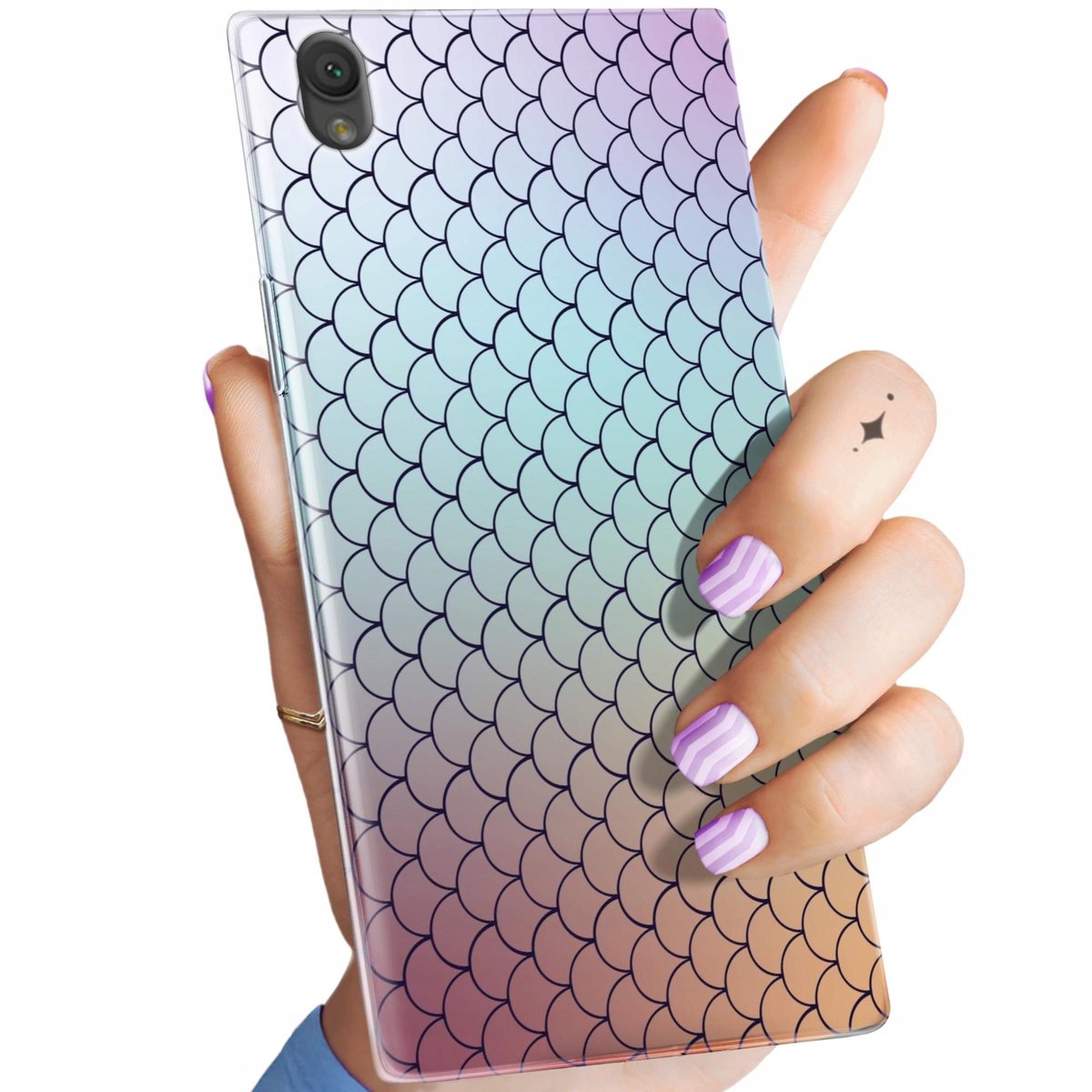 ETUI DO SONY XPERIA L1 WZORY OMBRE GRADIENT KOLORY OBUDOWA POKROWIEC ...