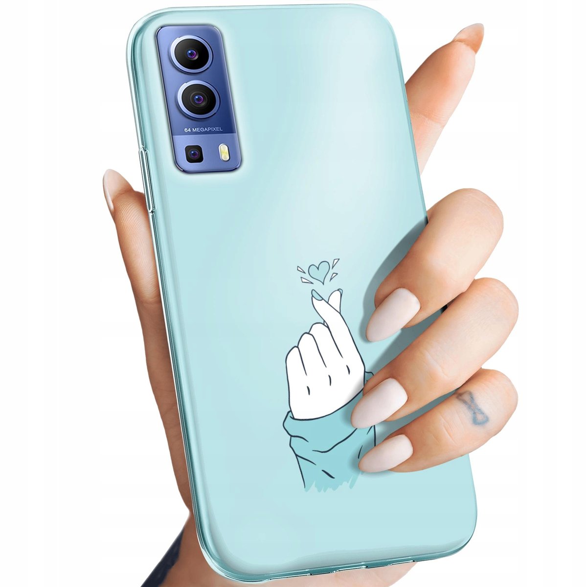 ETUI DO VIVO Y72 5G WZORY NIEBIESKIE BLUE BLAU OBUDOWA POKROWIEC CASE ...