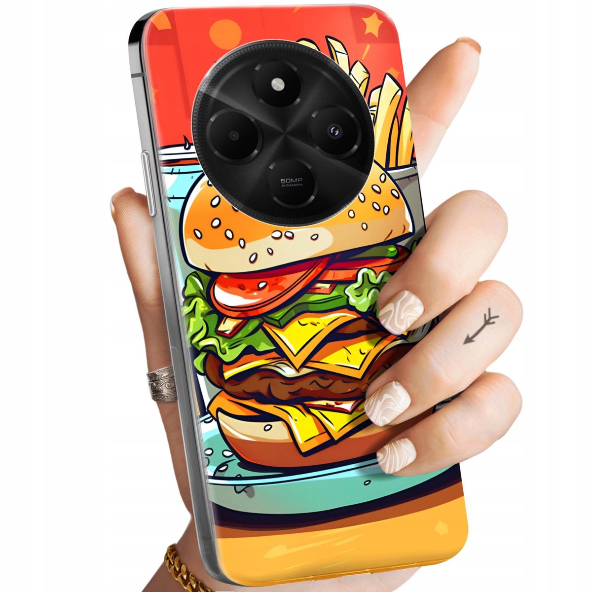 Etui Do Xiaomi Poco C75 Wzory Hamburger Burgery Fast-Food Jedzenie ...